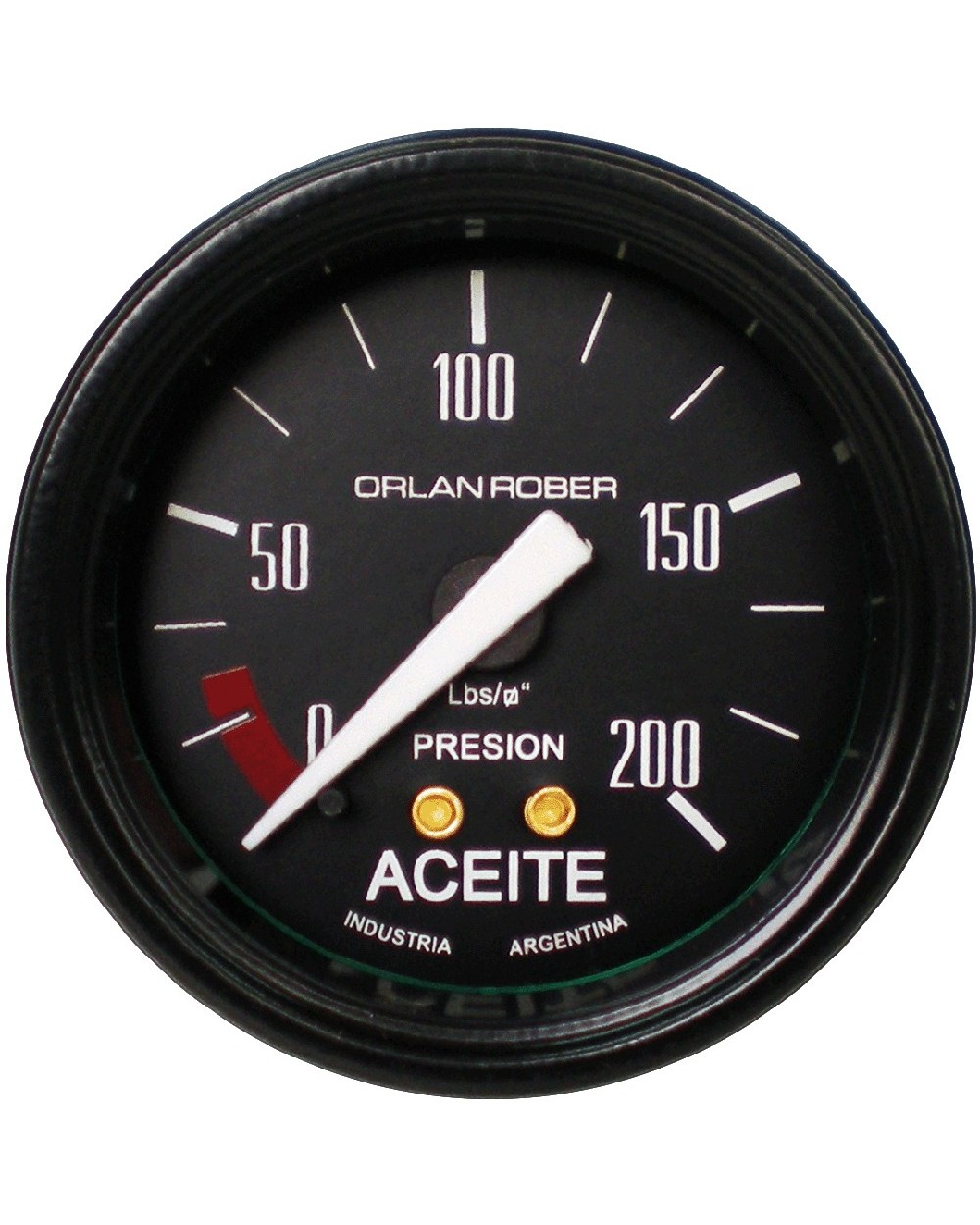 Reloj Presion Aceite Negro 52Mm 200 Lbs